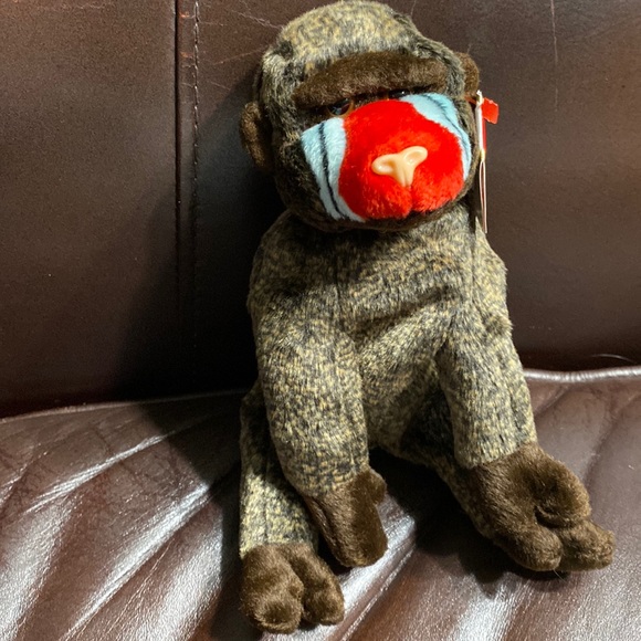 Ty | Toys | Ty Beanie Babies Baby Cheeks Baboon Monkey Rare Vintage ...